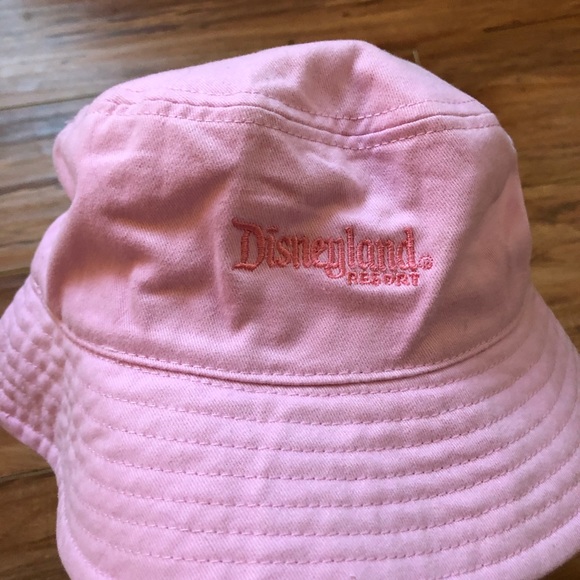 Disney | Accessories | Disneyland Tinkerbell Bucket Hat Pink Small Kids ...